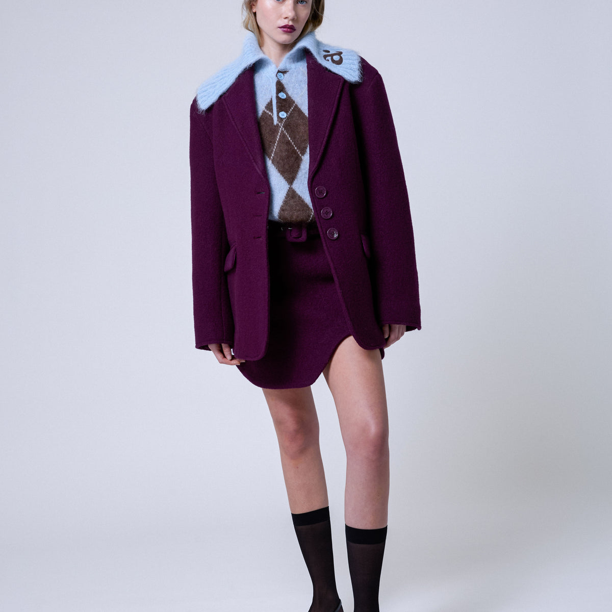 Daria Jacket Purple Wine – Art Dealer